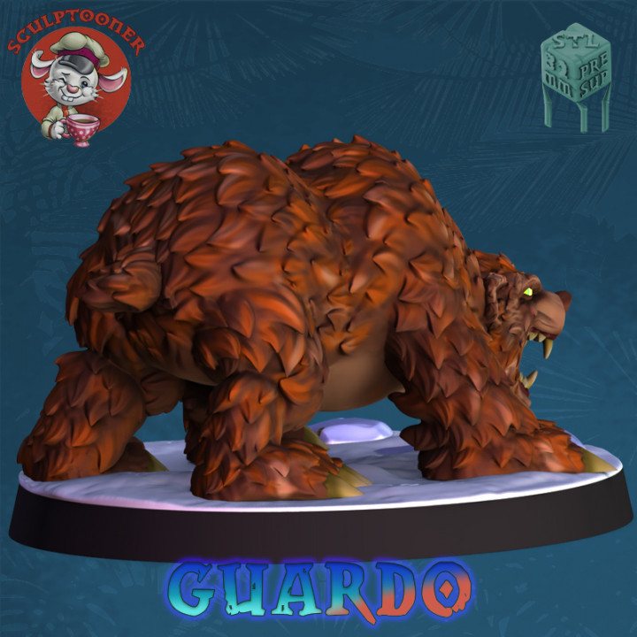 3D Printable Guardo-bear-companion by SCULPTOONER