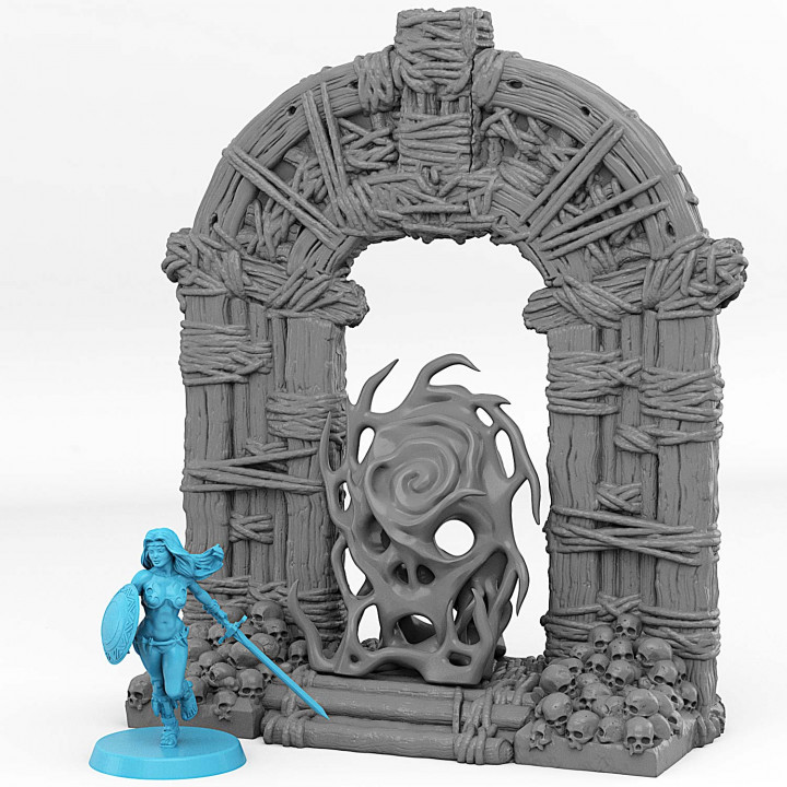 3D Printable TRIBAL PORTAL WITH ITS SORCERER FACE EFFECT by Fantastic ...
