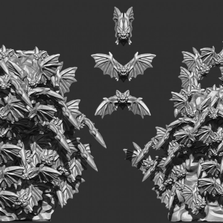 3D Printable Bat Swarms by Warp Miniatures