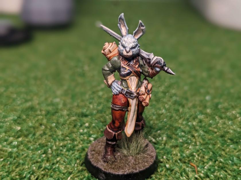 3D Printable Female Rabbitfolk Mage Fighter by Galaad Miniatures
