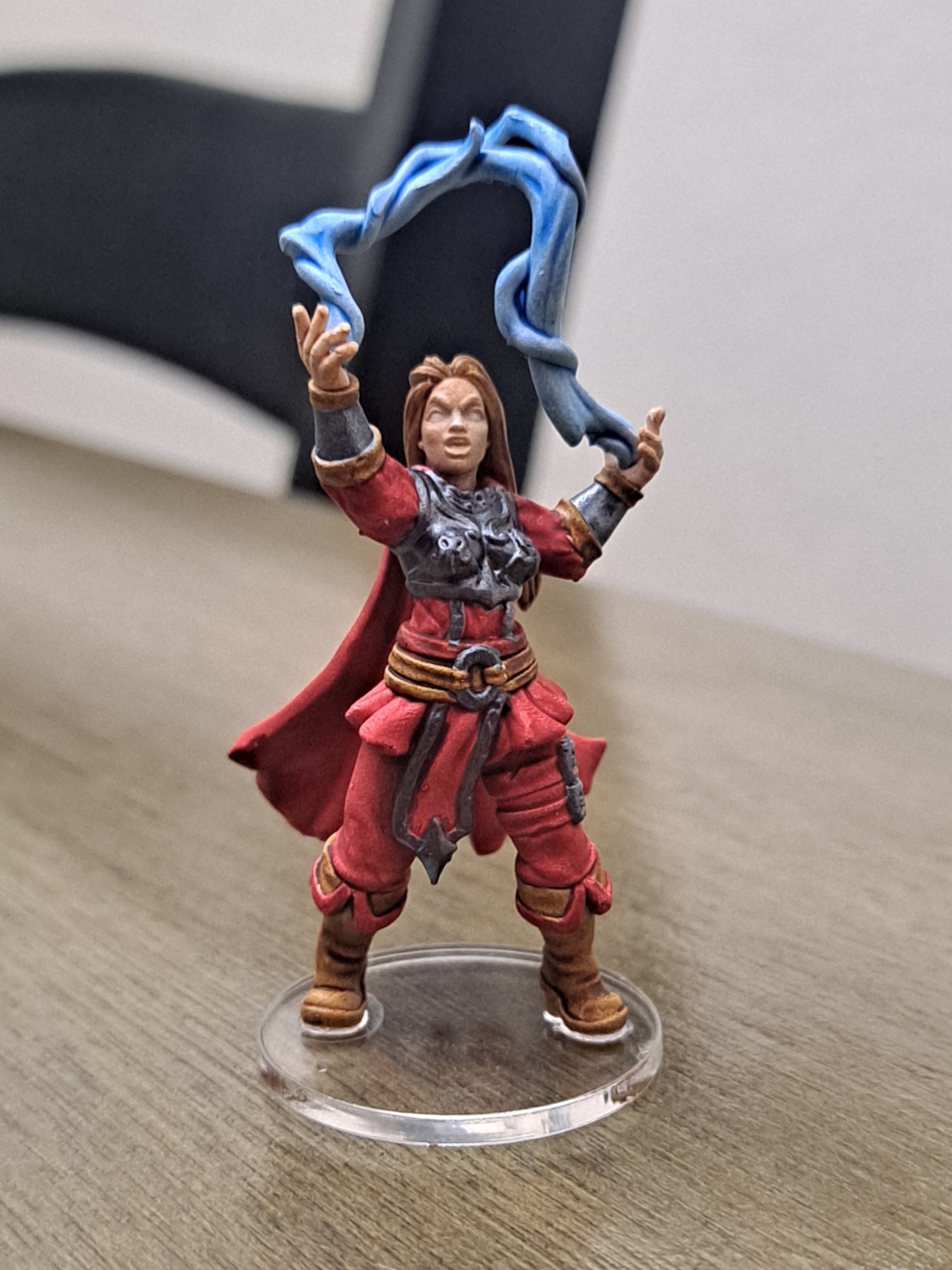 3D Printable Female Mage Casting Spell by Galaad Miniatures