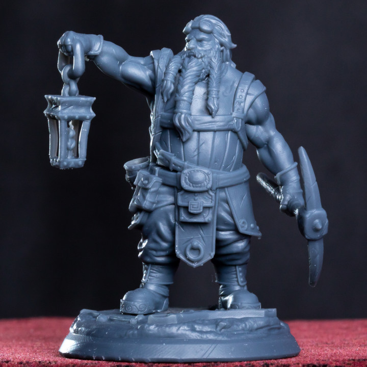 3D Print of Dwarf Miner 01 - NPC by War King Miniatures