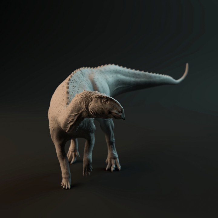 3D Printable Tenontosaurus turning 1-35 scale pre-supported dinosaur by ...