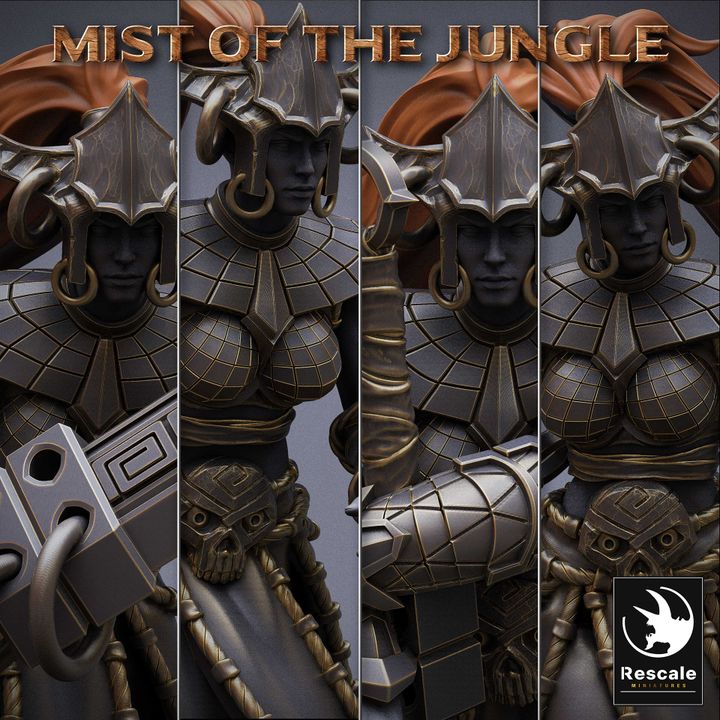 3D Printable Pack Amazon Light Infantry by Rescale Miniatures