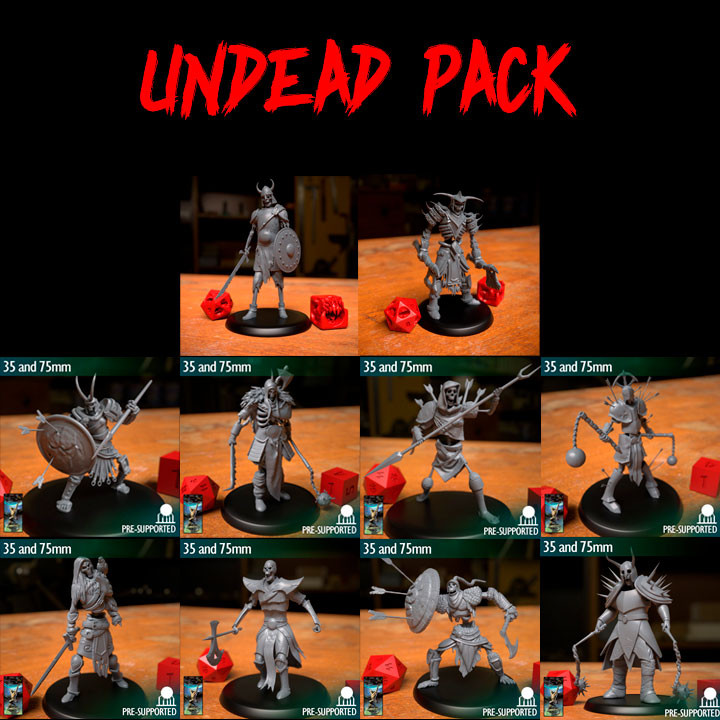 3D Printable Draugr Undead Skeleton Pack by Atlas Studios