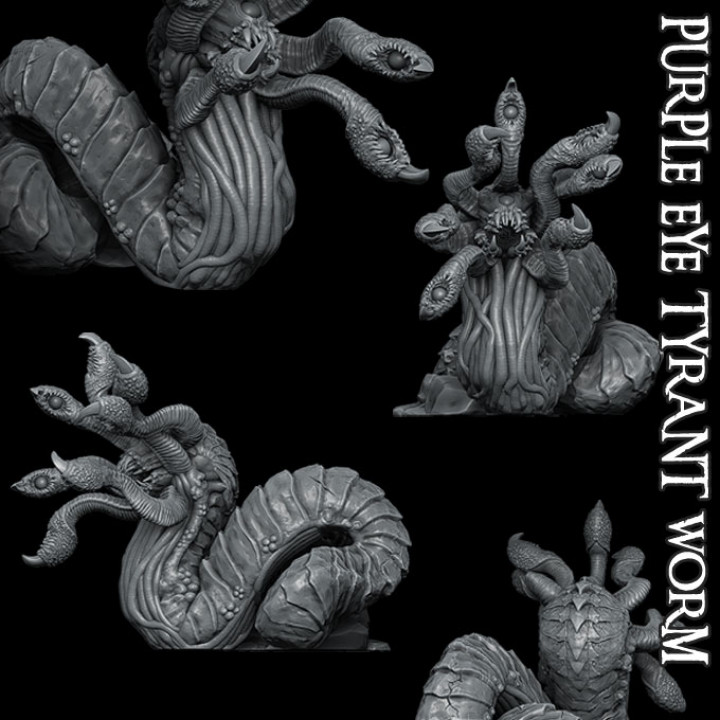 3D Printable $1 Kickstarter is LIVE - Purple Eye Tyrant Worm by ...