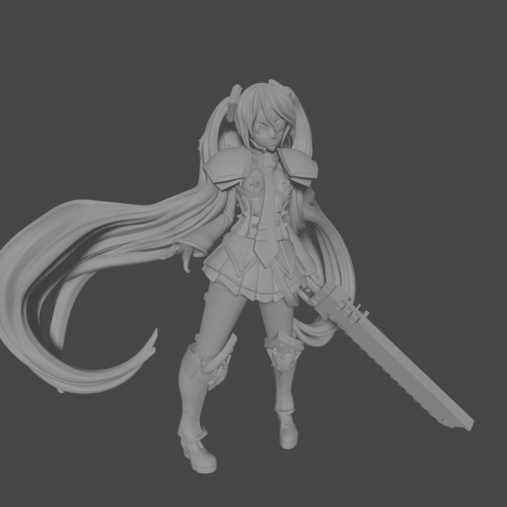 3D Printable Sister Miku by Forgerunner