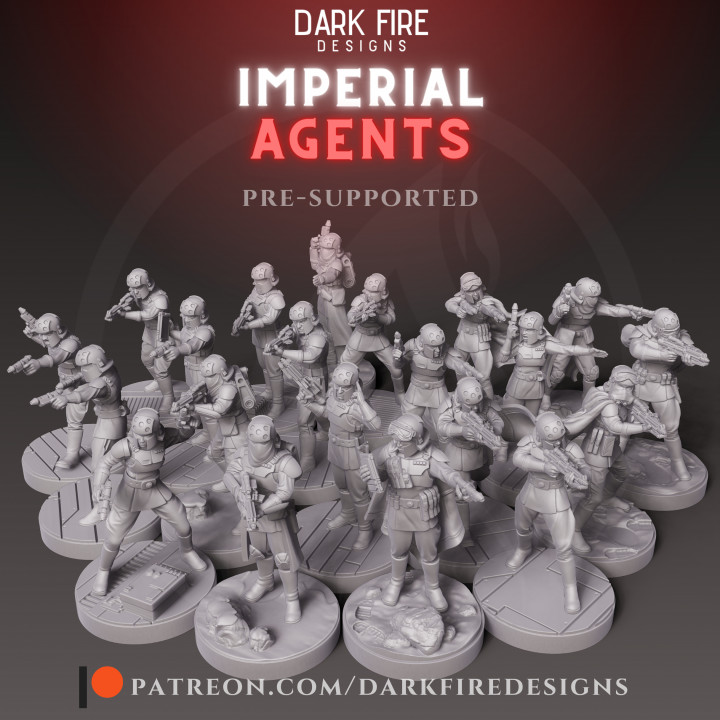 3D Printable Imperial Agents by Dark Fire Designs