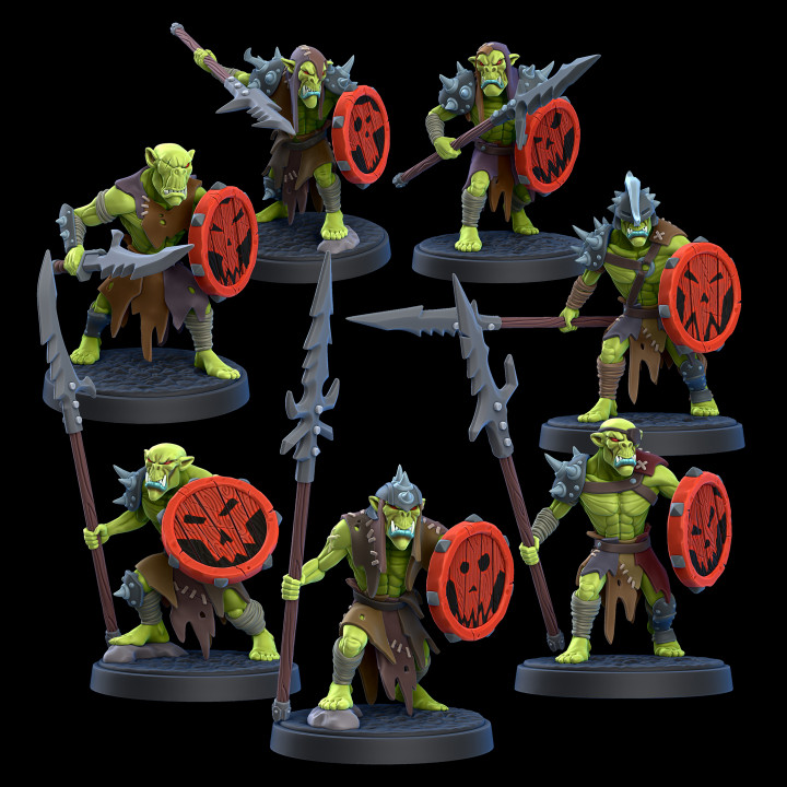 3D Printable Orcs and Goblins Army - Slayer Orcs – 7 PACK by JD miniatures