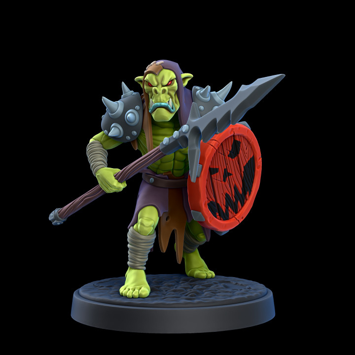 3D Printable slayer orc E - Orcs and Goblins Army by JD miniatures