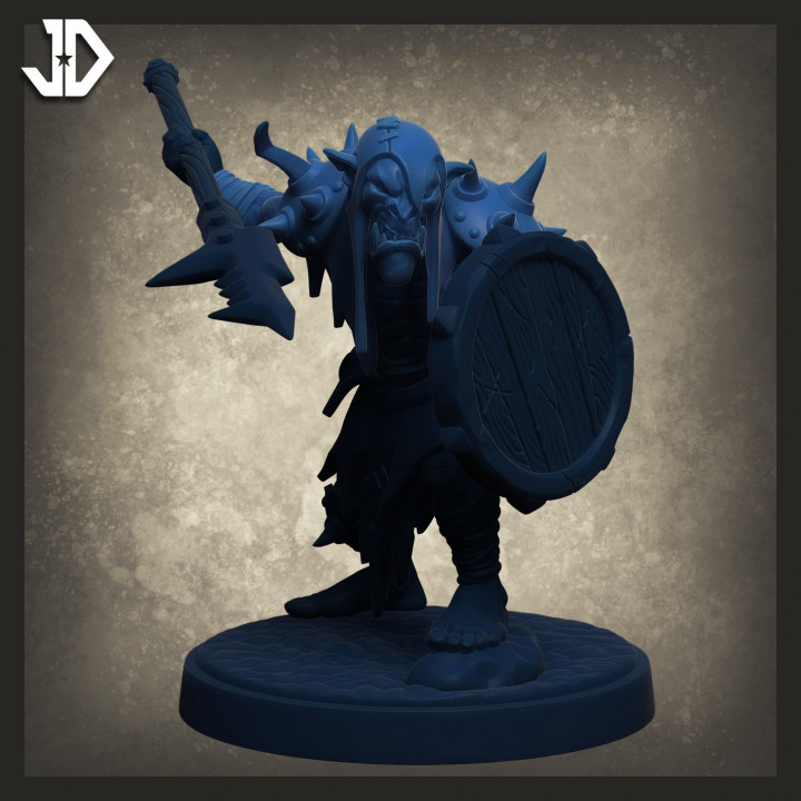 3D Printable slayer orc D - Orcs and Goblins Army by JD miniatures