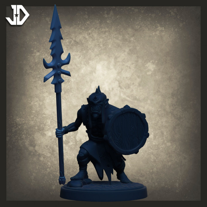3D Printable slayer orc C - Orcs and Goblins Army by JD miniatures