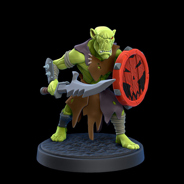 3D Printable Slayer orc B - Orcs and Goblins Army by JD miniatures