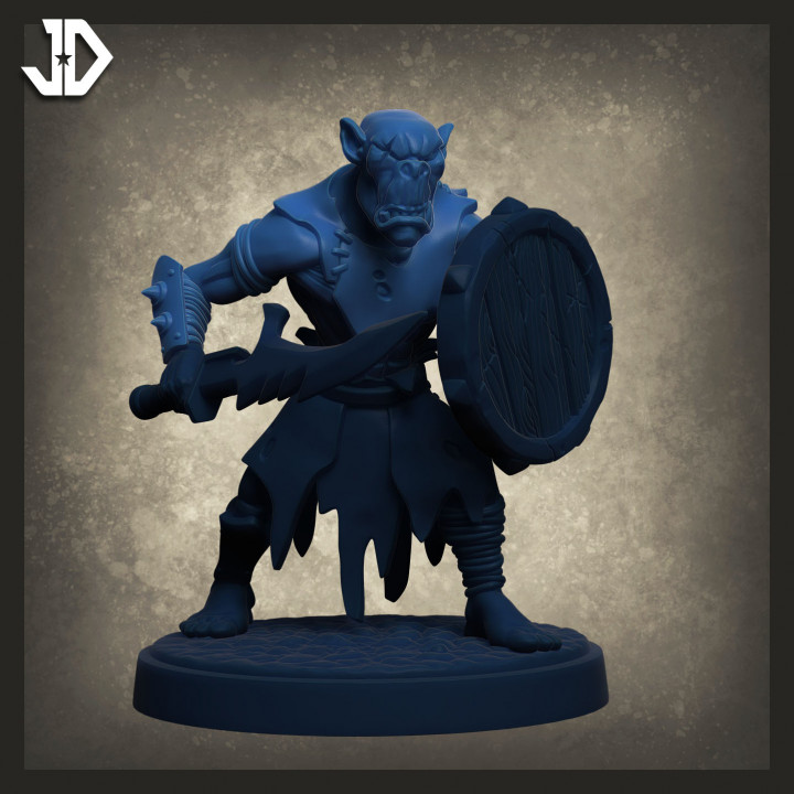 3D Printable Slayer orc B - Orcs and Goblins Army by JD miniatures