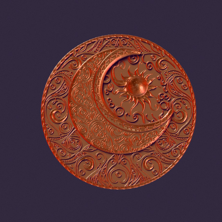 3D Printable locket moon by Viktoriya Kabanova