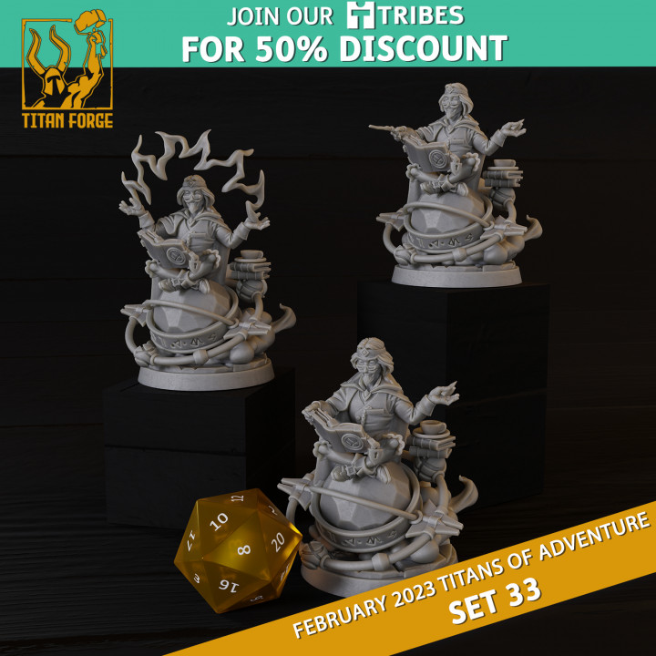 3D Printable RPG - DnD Hero Characters - Titans of Adventure Set 33 by ...