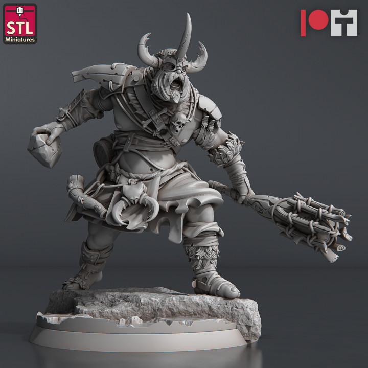 3D Printable Frost Giant Set by STL Miniatures
