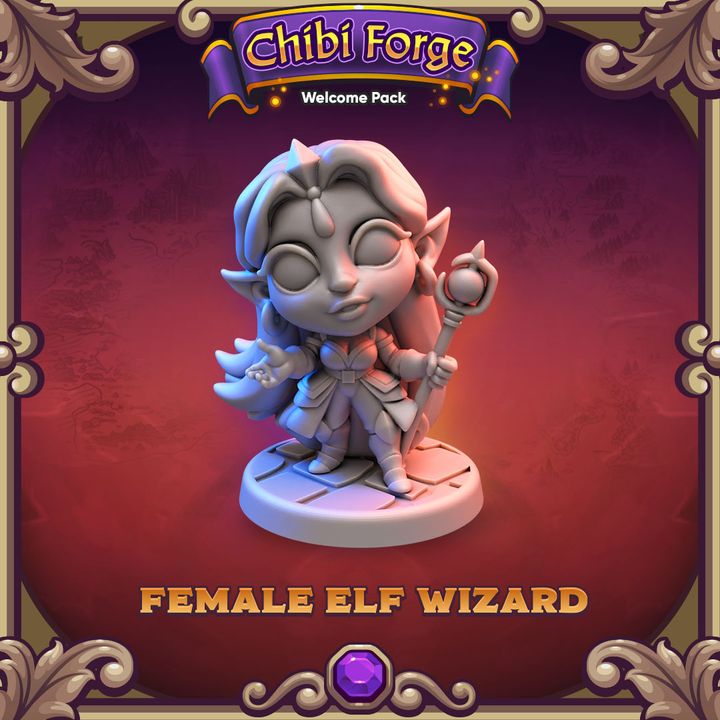 3D Printable Chibi Forge - Welcome Pack by Titan Forge Miniatures