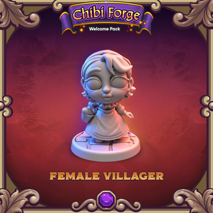 3D Printable Chibi Forge - Welcome Pack by Titan Forge Miniatures