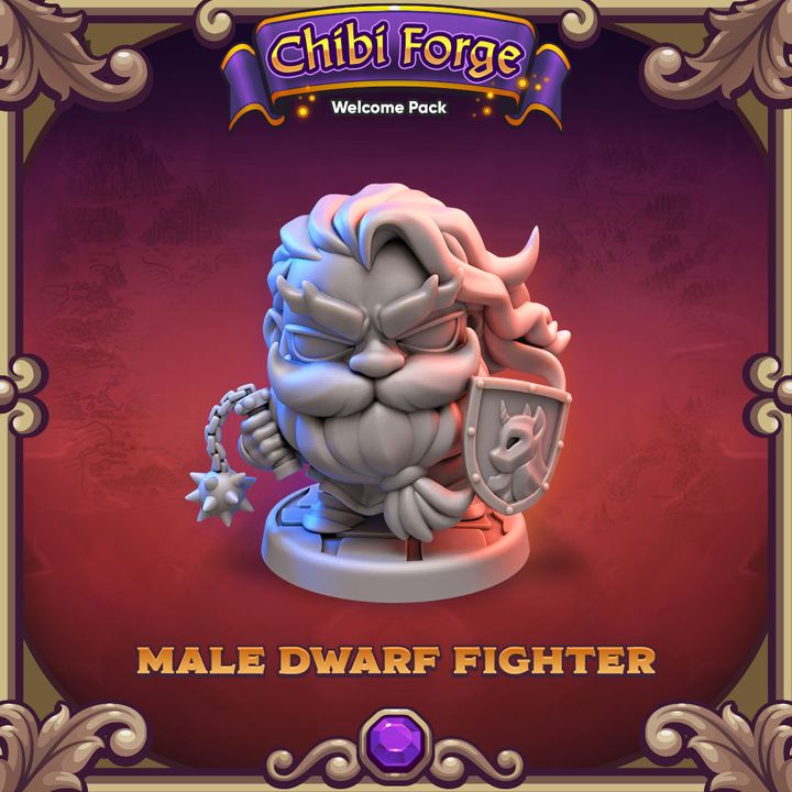 3D Printable Chibi Forge - Welcome Pack by Titan Forge Miniatures