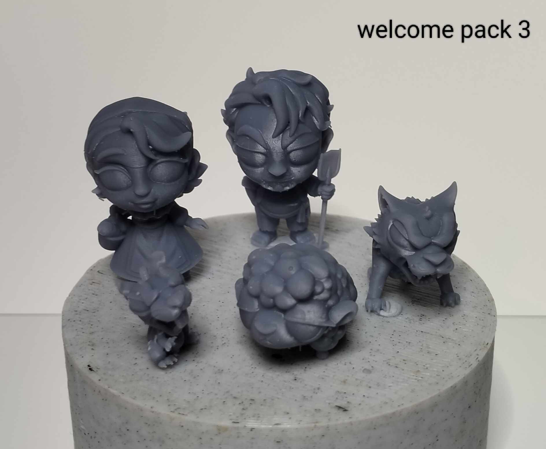 3D Printable Chibi Forge - Welcome Pack by Titan Forge Miniatures