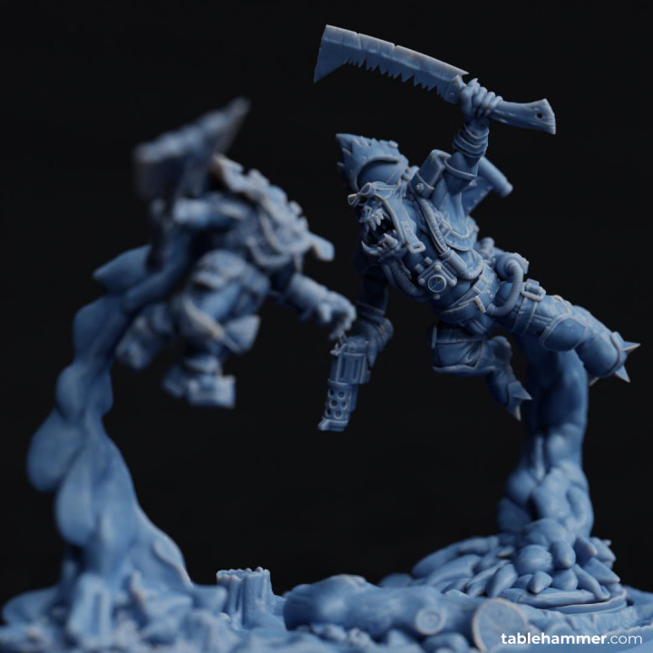 3D Printable Duel in the stratosphere - Dwarf vs Orc - Tablehammer x ...