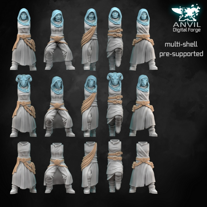 3D Printable Robed Cultists - Anvil Digital Forge January 2023 by Anvil ...