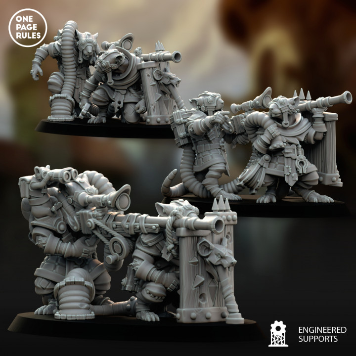3D Printable Ratmen Snipers by One Page Rules
