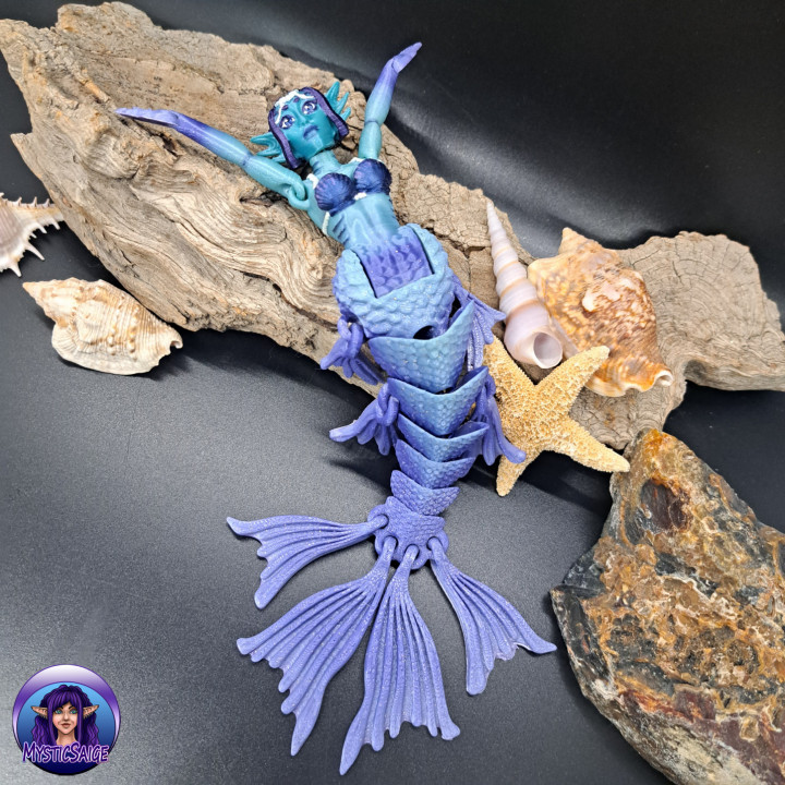 3D Printable Mermaid Kailani - Articulated by MysticSaige