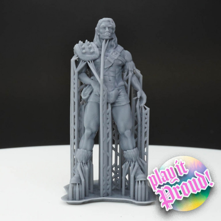 3D Printable Torgen - Half Orc, All Muscle by Gametee 3d Miniatures