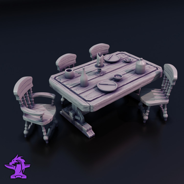 3D Printable Rustic Table by The Forge of Many Things