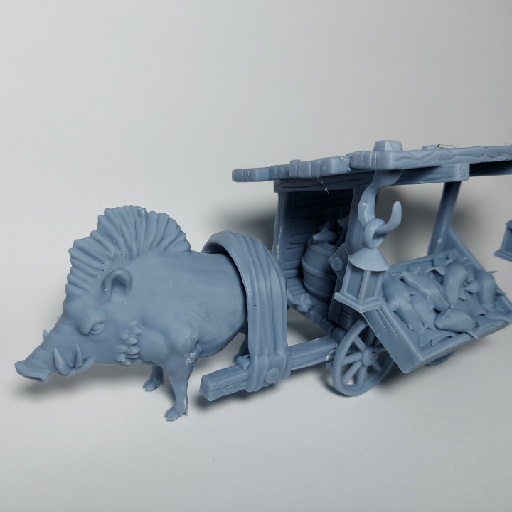 3D Printable Fish Trading Cart by Insight Miniatures