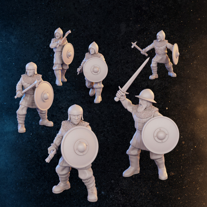 3D Printable Infantry - Late Medieval by Productions Diratia