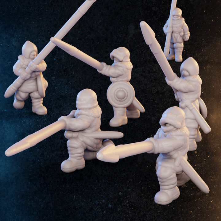 3D Printable 6mm - Late Medieval - Infantry by Productions Diratia