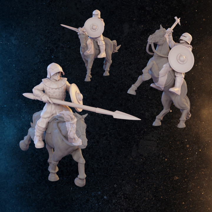 3D Printable Cavalry - Late Medieval by Productions Diratia