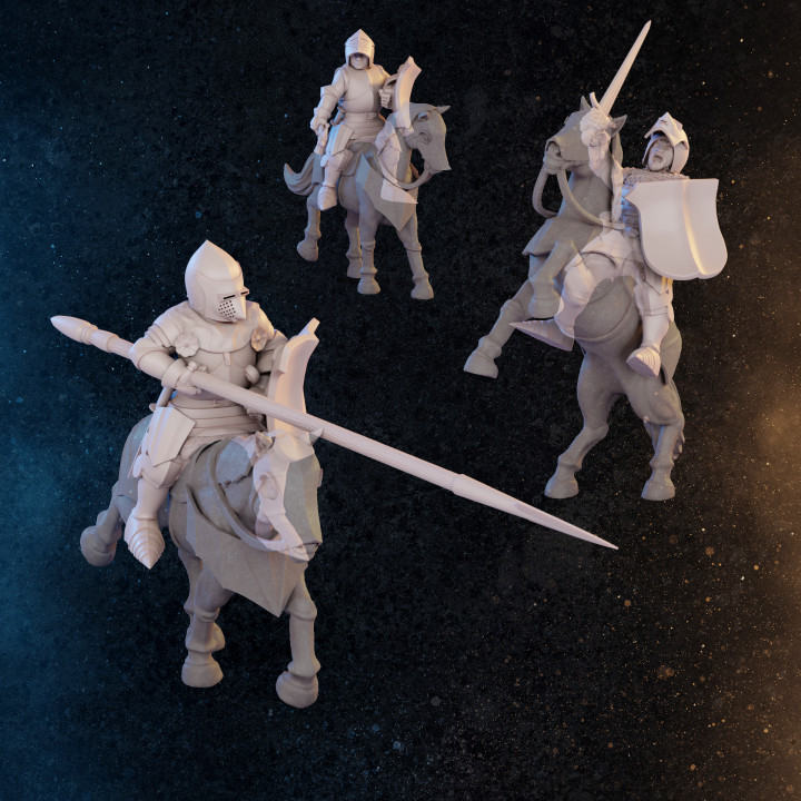 3D Printable Cavalry - Late Medieval by Productions Diratia