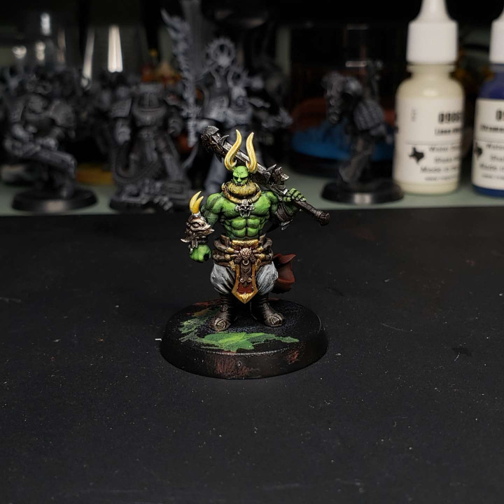 3D Print of Akuma, Oni Clan Leader by Malkza