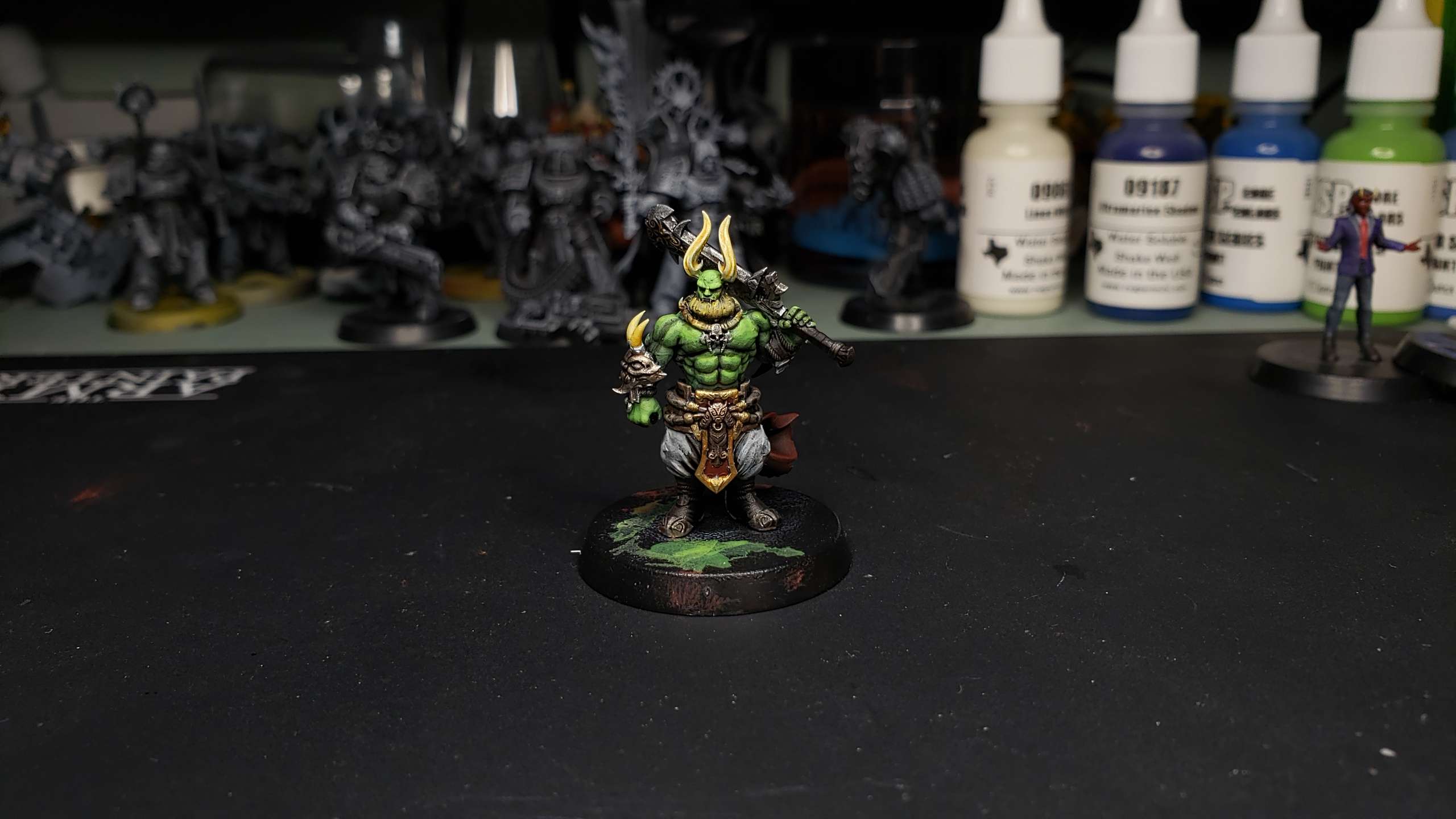 3D Printable Akuma, Oni Clan Leader by Gaz Minis