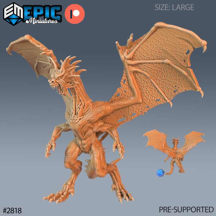 3D Printable War Drake Set / Legendary Dragon / Winged Mountain ...