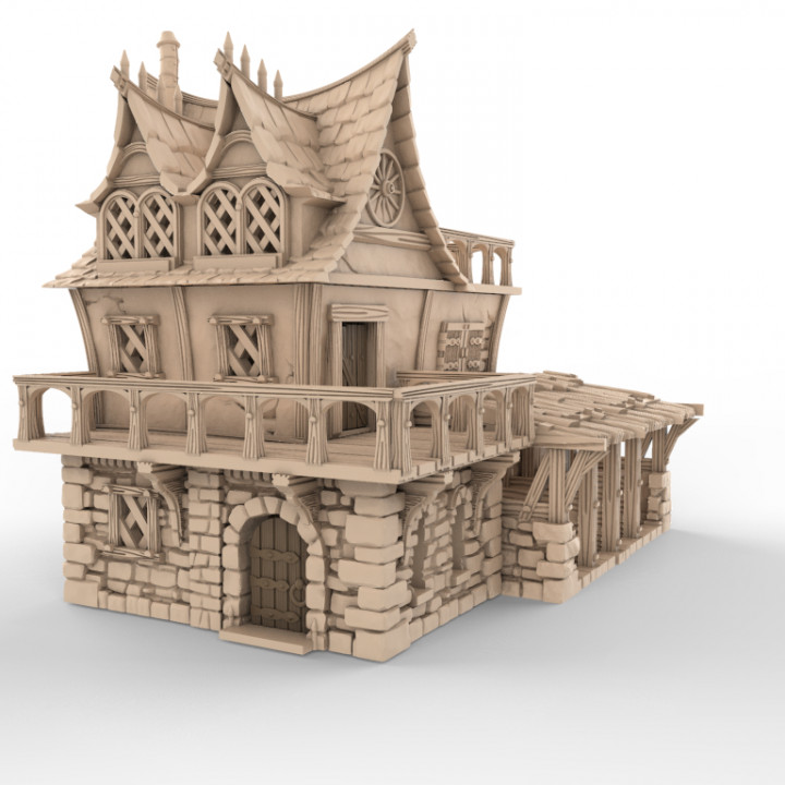 3D Printable Stagecoach Rest House - The Frost by Iain Lovecraft