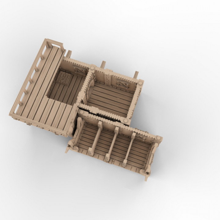 3D Printable Stagecoach Rest House - The Frost by Iain Lovecraft