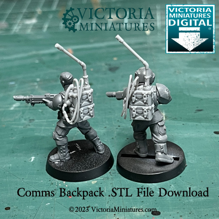 3D Printable Comms Pack for Astra Militarum by Victoria