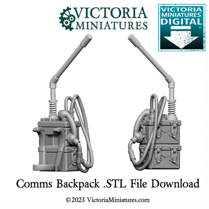 3D Printable Comms Pack for Astra Militarum by Victoria