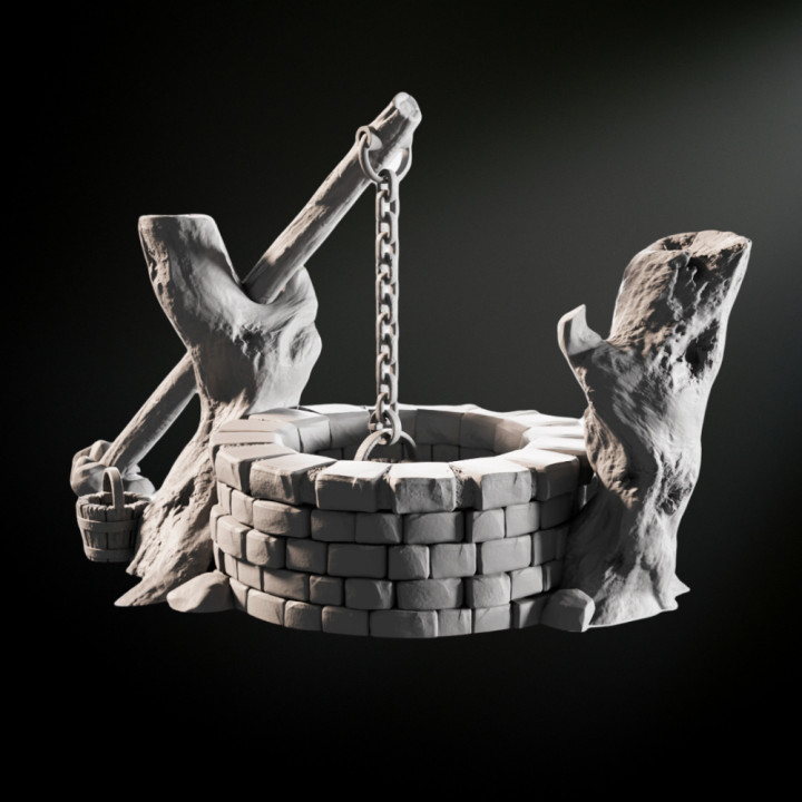 3D Printable Medieval Fantasy Well by WargamesCo