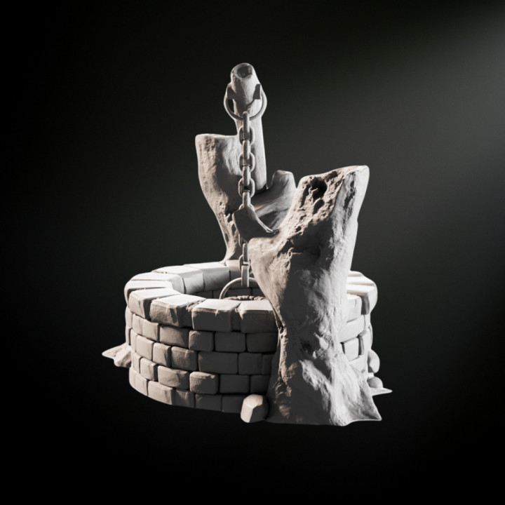 3D Printable Medieval Fantasy Well by WargamesCo