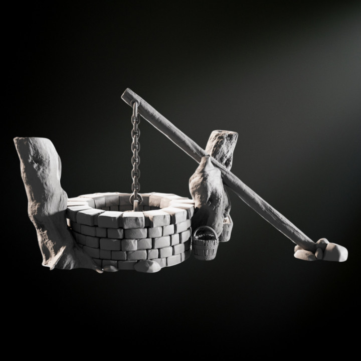 3D Printable Medieval Fantasy Well by WargamesCo