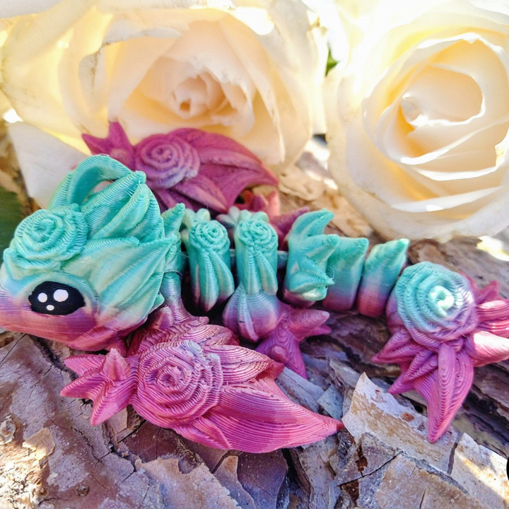 3D Printable Tiny Rose Wyvern by Cinderwing3D