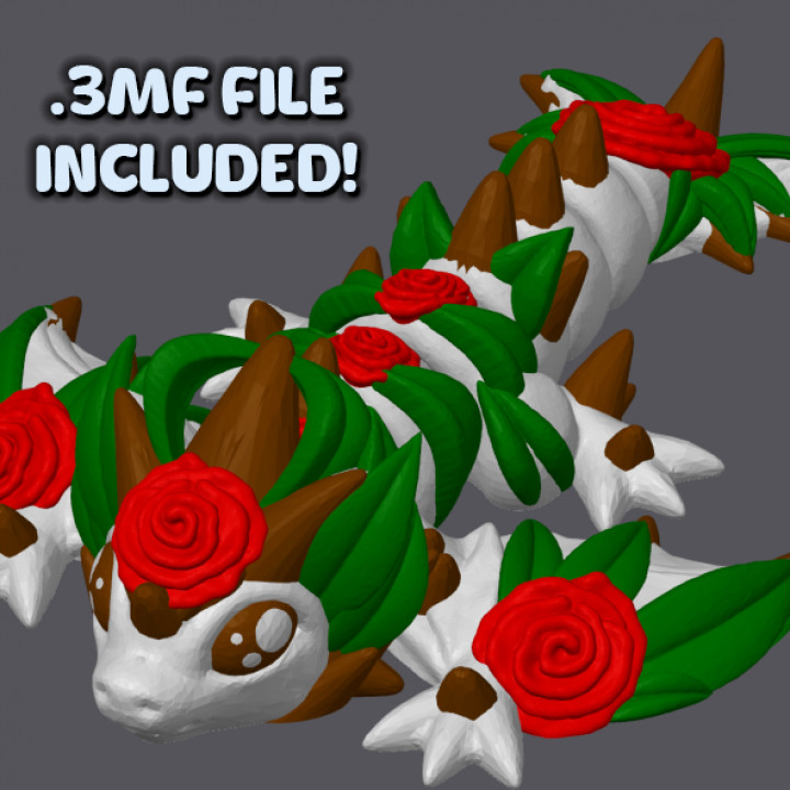 3D Printable Tiny Rose Wyvern by Cinderwing3D