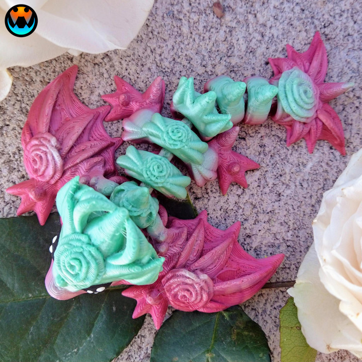 3D Printable Tiny Rose Wyvern by Cinderwing3D