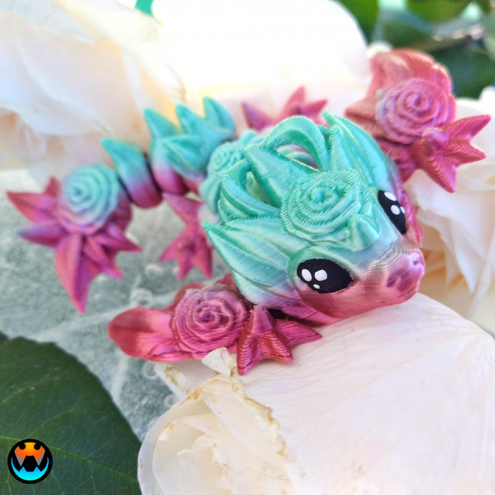 3D Printable Tiny Rose Wyvern by Cinderwing3D